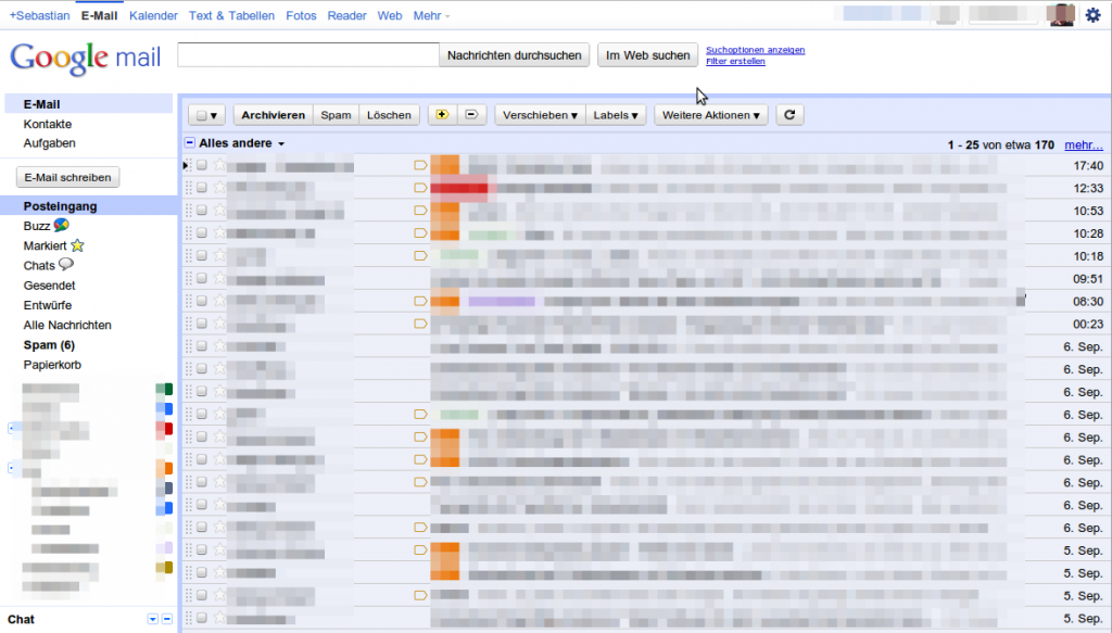 Google Mail im neuen Google-Design – Sebastians Blog